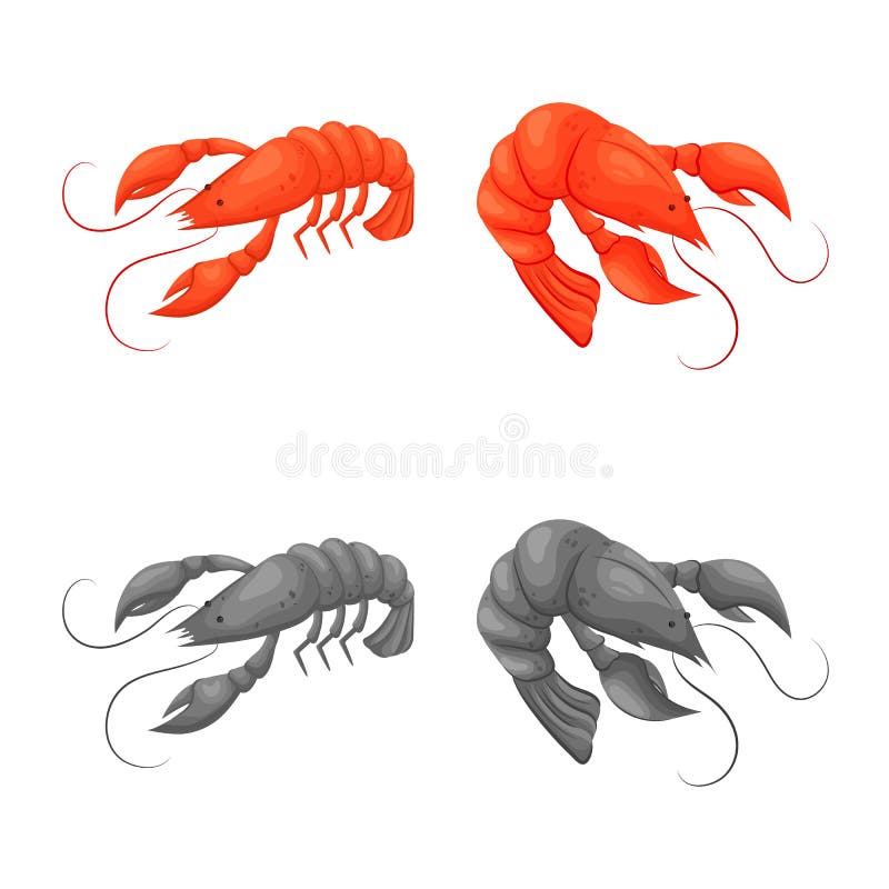 Vector Design of Appetizer and Ocean Logo. Set of Appetizer and ...