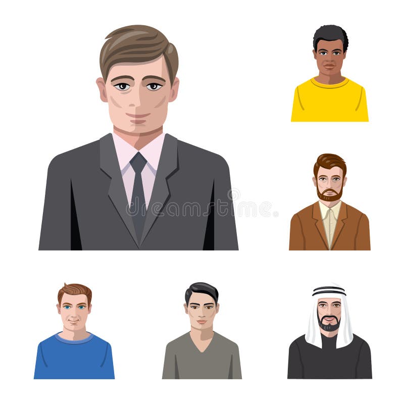 Vector Design of Avatar and Face Logo. Collection of Avatar and Profile ...