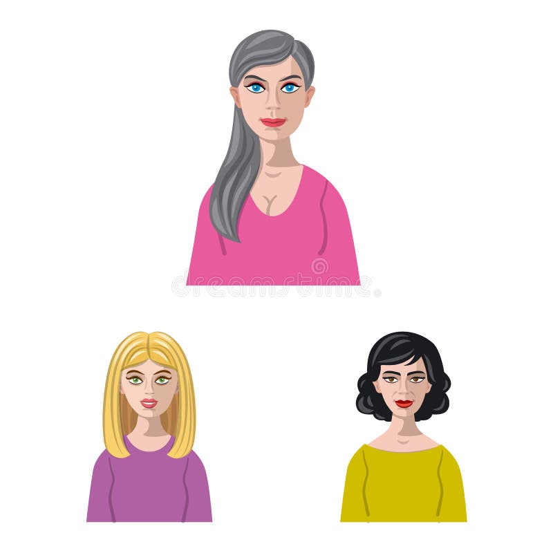 Vector Design of Avatar and Face Logo. Set of Avatar and Profile Stock ...