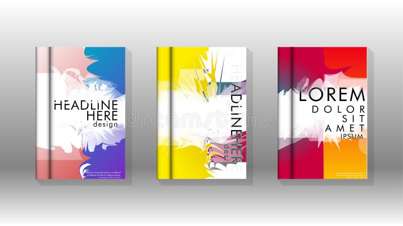 Vector Design of Background Cover with Colorful Abstract Spray Patterns ...