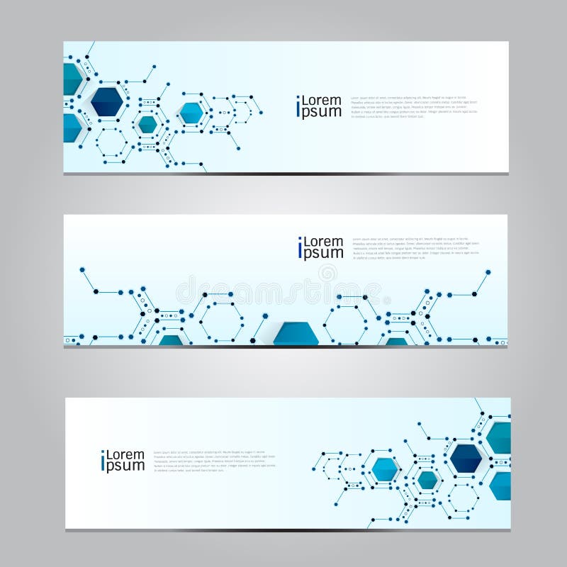 Vector Design Banner Network Technology Medical Background. Stock ...