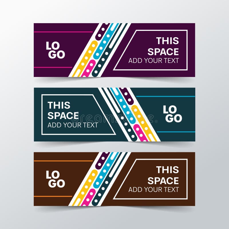 Vector Design Banner Background Tree Colors Collection Stock Vector ...