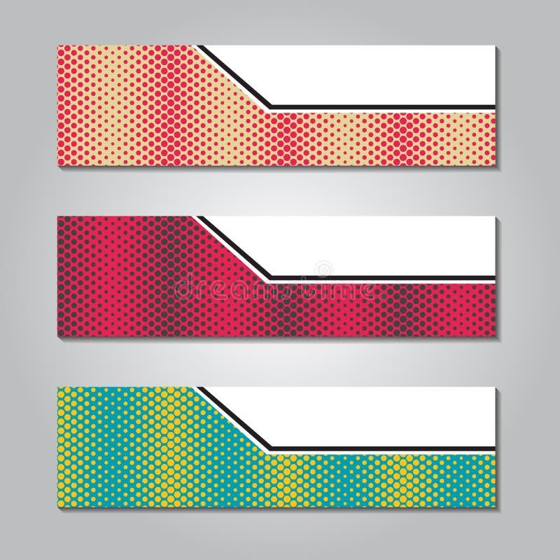 Vector Design Banner Backgrounds in Three Different Colors Stock Vector ...