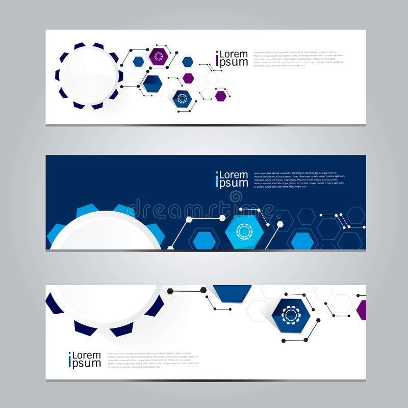 Vector Design Banner Network Technology Medical Background. Stock ...