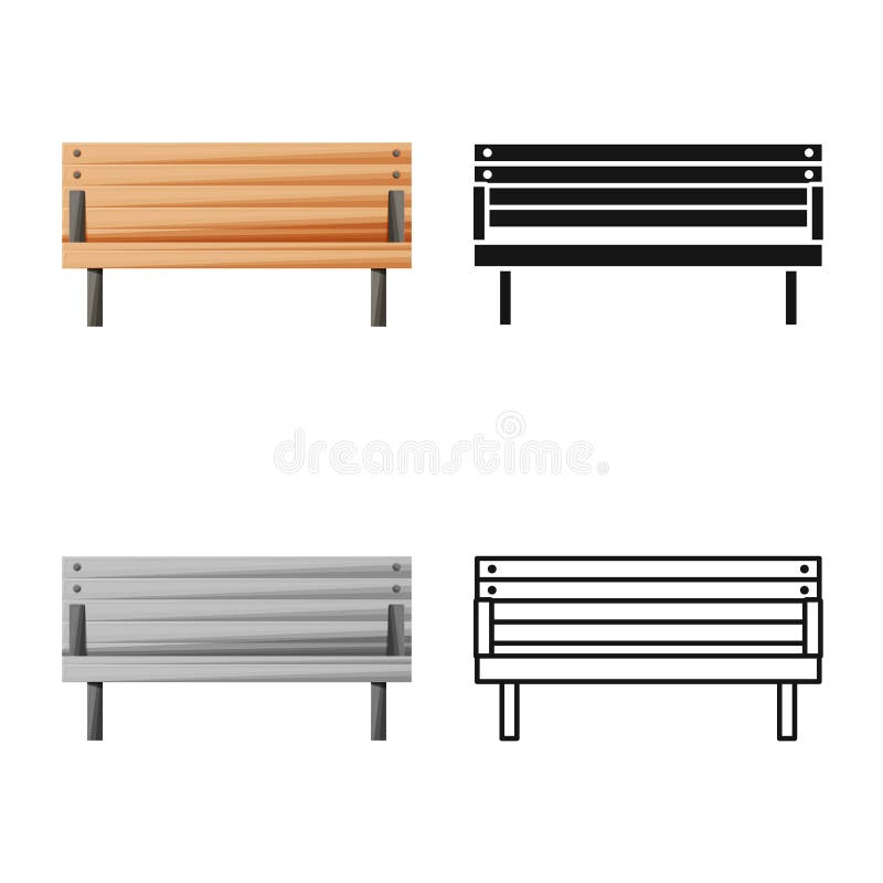 Vector Design of Bench and Furniture Sign. Web Element of Bench and ...