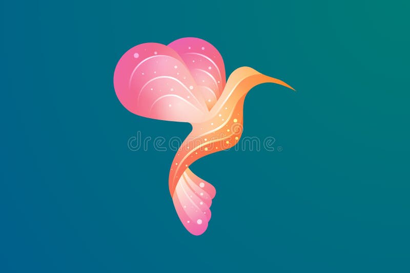 Vector Design of a Bird in Flight with Various Bright Colors Stock ...