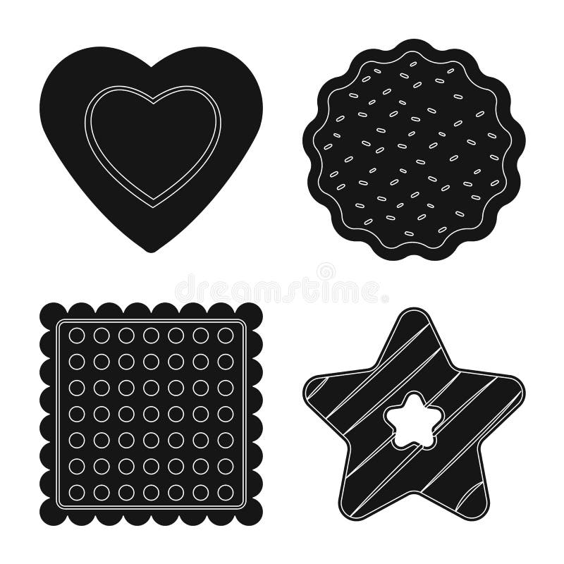 Isolated Object of Biscuit and Bake Symbol. Set of Biscuit and ...