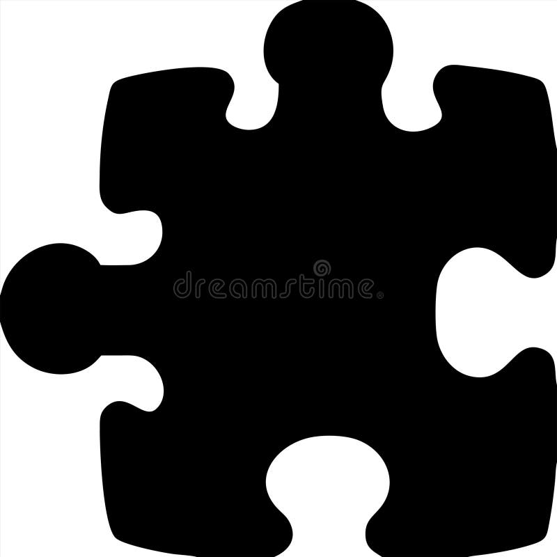 Vector Design Black Jigsaw Puzzle Piece Symbol for Solving Solutions ...