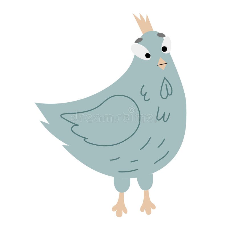 Vector Design of a Blue Chicken Stock Vector - Illustration of animal ...
