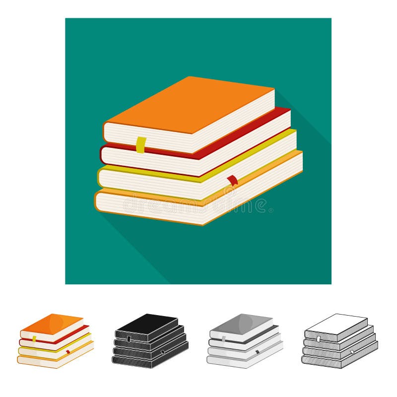 Vector Design of Book and Stack Icon. Set of Book and University Stock ...
