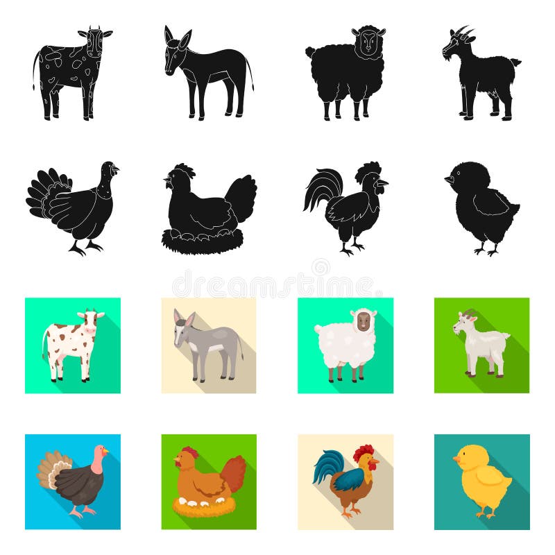 Vector Design of Breeding and Kitchen Icon. Set of Breeding and Organic ...
