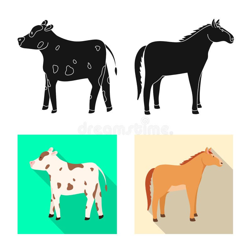 Vector Design of Breeding and Kitchen Icon. Set of Breeding and Organic ...