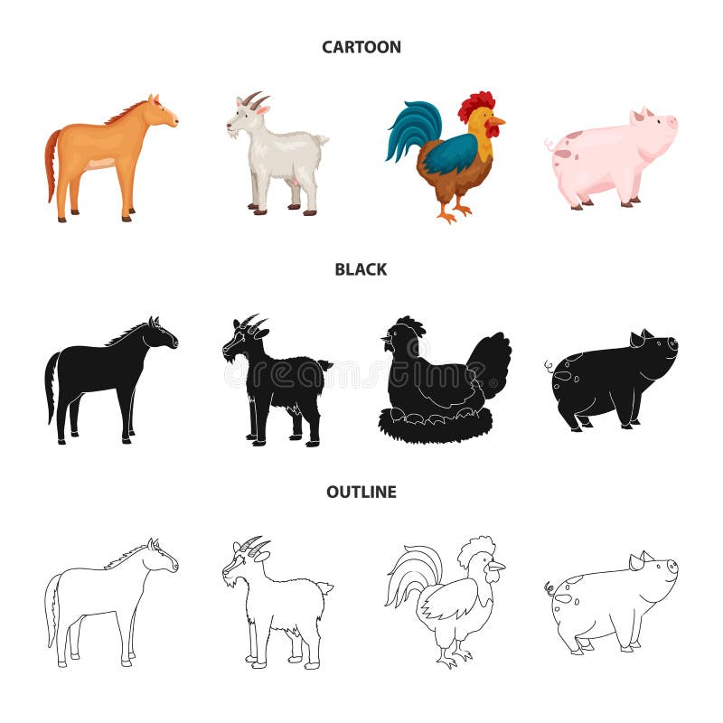 Isolated Object of Breeding and Kitchen Symbol. Set of Breeding and ...