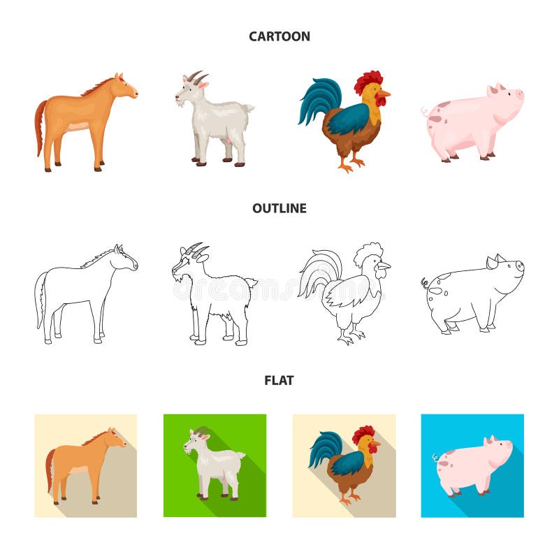 Vector Design of Breeding and Kitchen Sign. Collection of Breeding and ...