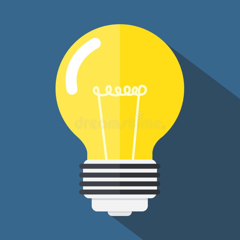 Vector Design : Bulb Flat Design Stock Vector - Illustration of ...