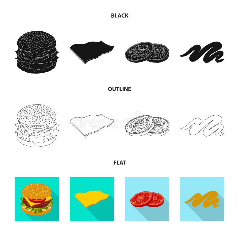 Vector Design of Burger and Sandwich Icon. Collection of Burger and ...