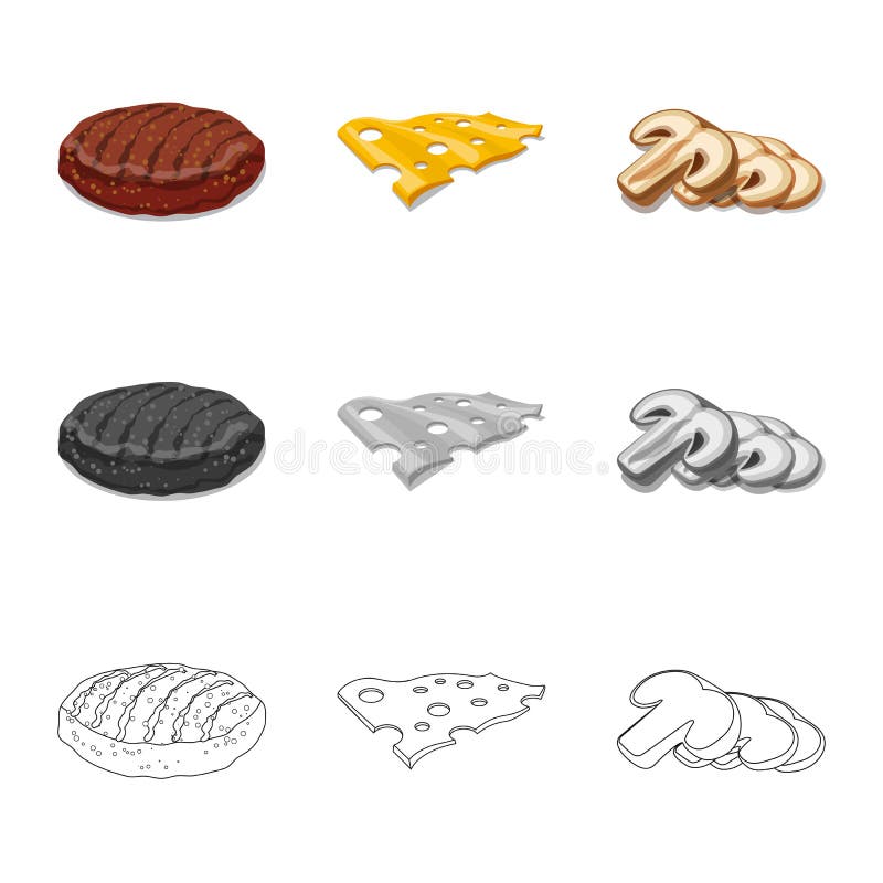 Vector Design of Burger and Sandwich Icon. Collection of Burger and ...