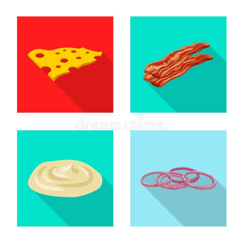 Vector Design of Burger and Sandwich Icon. Set of Burger and Slice ...