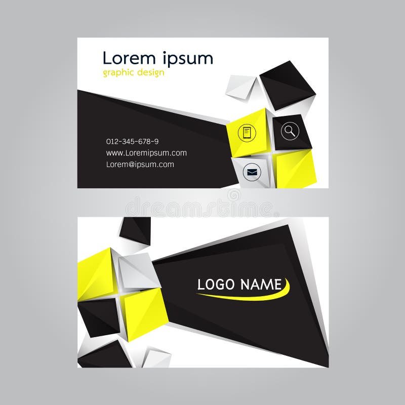 Vector Design Business Card. Stock Vector - Illustration of company ...