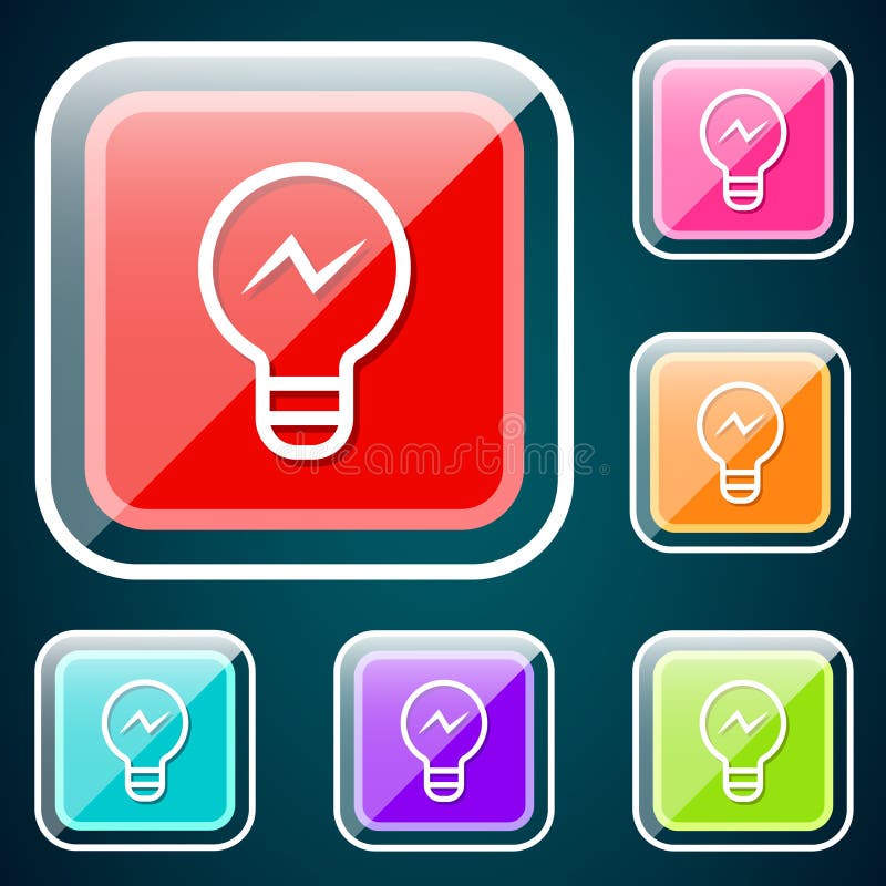 Lamp button stock vector. Illustration of design, lamp - 122532560