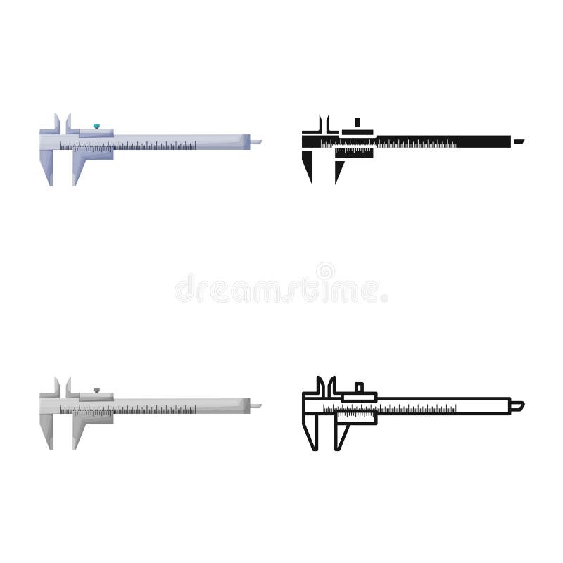 Vector Design of Calliper and Vernier Icon. Graphic of Calliper and ...
