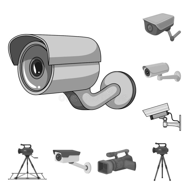 Vector Design of Camcorder and Camera Logo. Collection of Camcorder and ...
