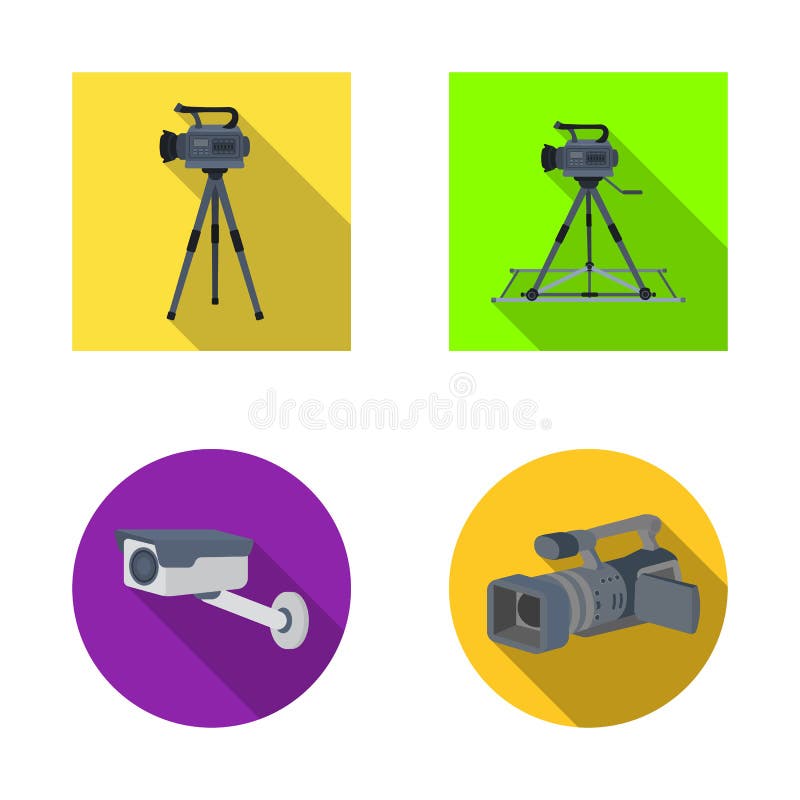 Vector Design of Camcorder and Camera Symbol. Set of Camcorder and ...