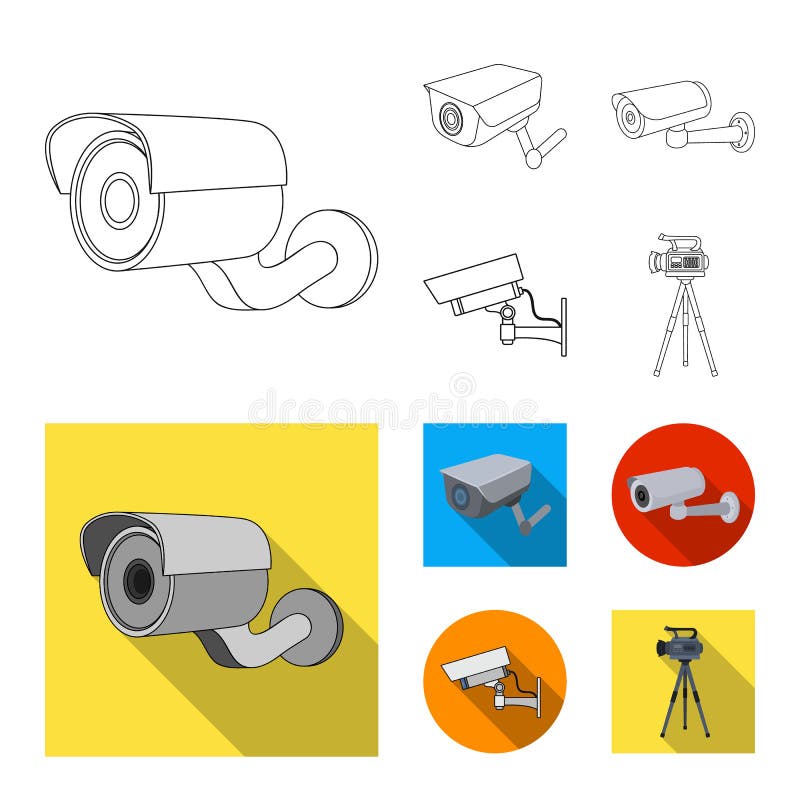 Vector Design of Camcorder and Camera Symbol. Set of Camcorder and ...