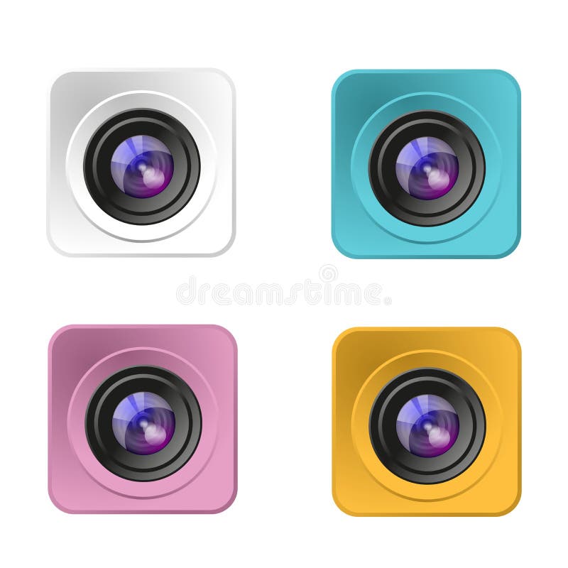 Modern camera lens design stock vector. Illustration of lens - 136890076