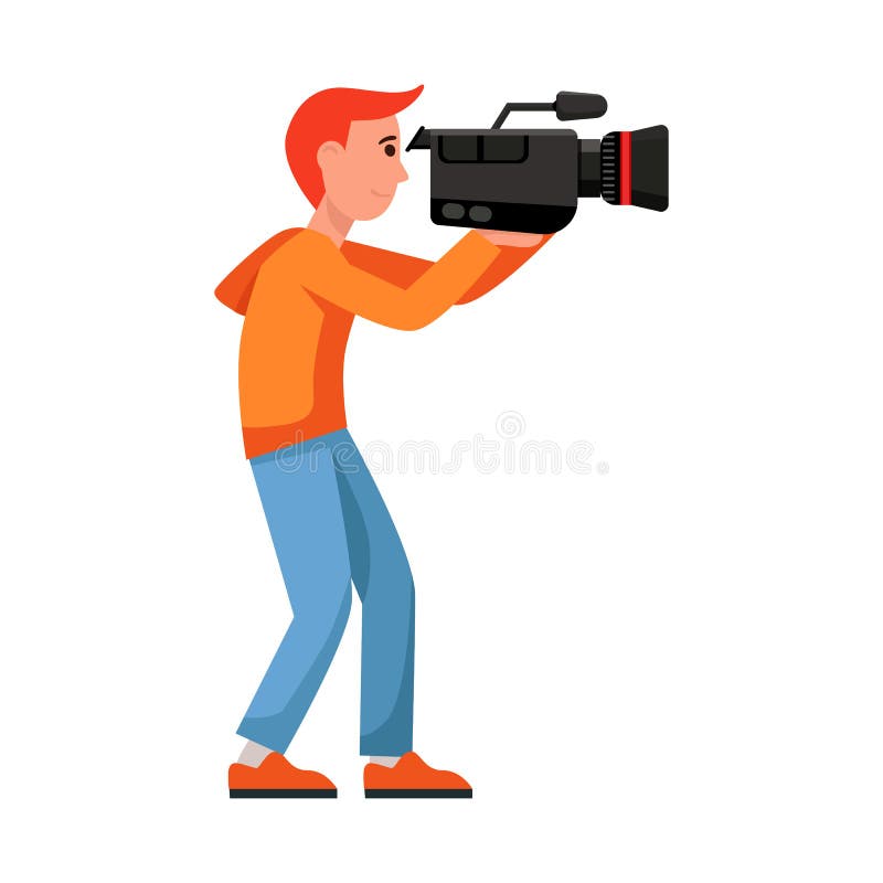 Vector Design of Camera and Operator Sign. Web Element of Camera and ...