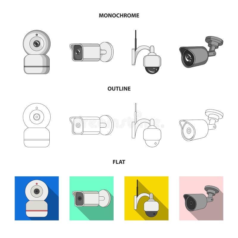 Vector Design of Cctv and Camera Icon. Collection of Cctv and System ...