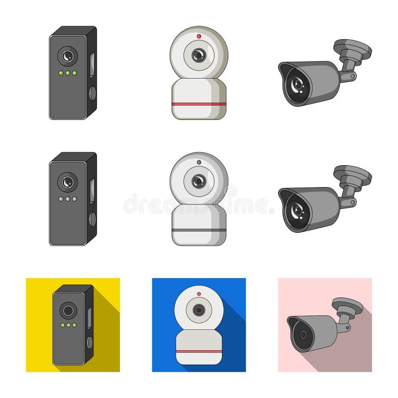 Vector Design of Cctv and Camera Icon. Collection of Cctv and System ...