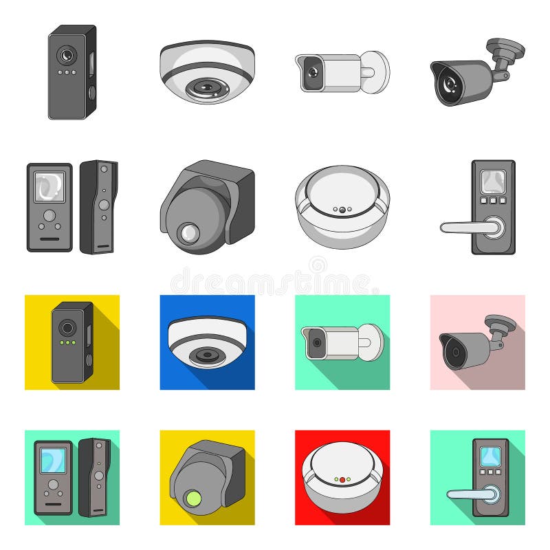Vector Design of Cctv and Camera Icon. Collection of Cctv and System ...