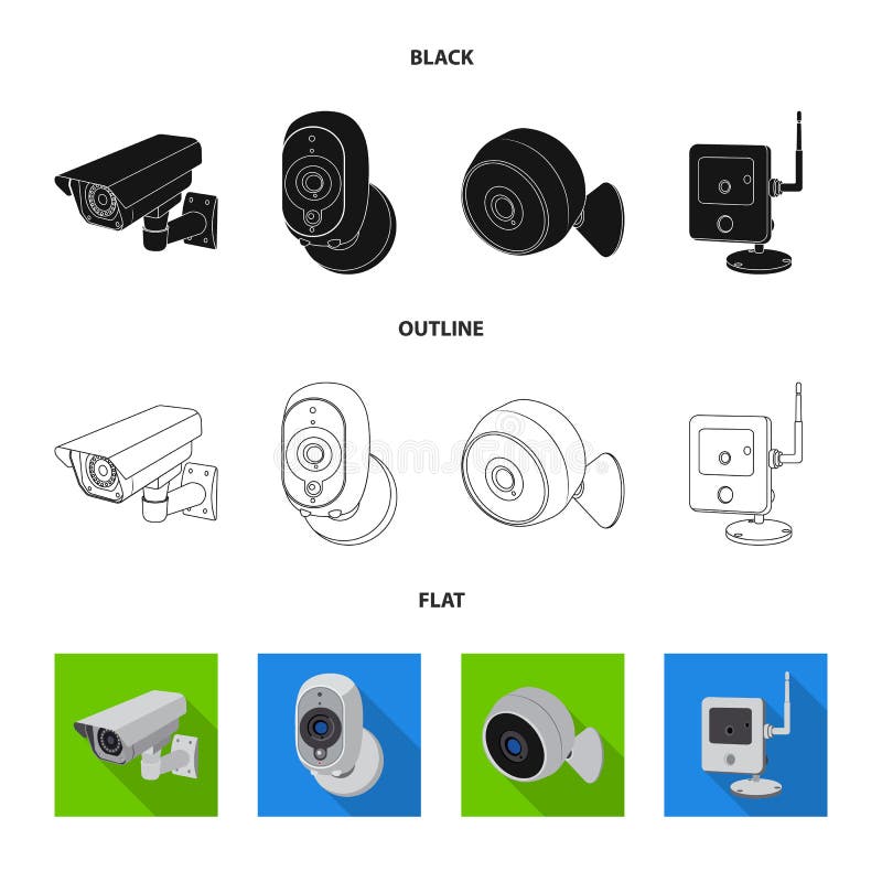 Vector Design of Cctv and Camera Icon. Collection of Cctv and System ...