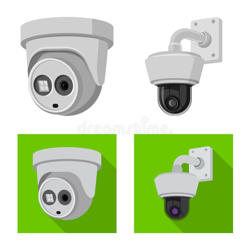 Vector Design of Cctv and Camera Icon. Set of Cctv and System Stock ...