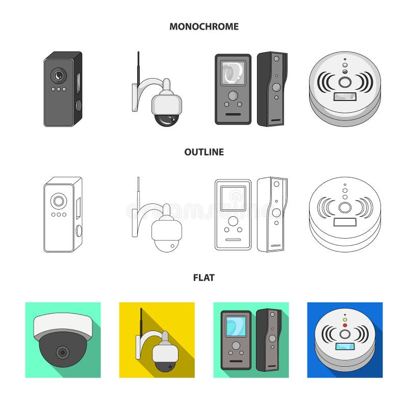 Vector Design of Cctv and Camera Icon. Set of Cctv and System Stock ...