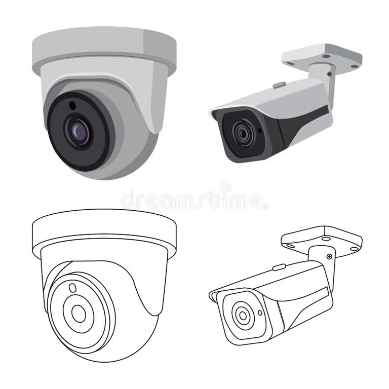 Vector Design of Cctv and Camera Logo. Set of Cctv and System Stock ...
