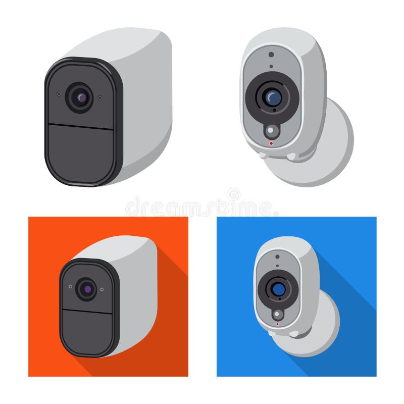 Isolated Object of Cctv and Camera Sign. Collection of Cctv and System ...