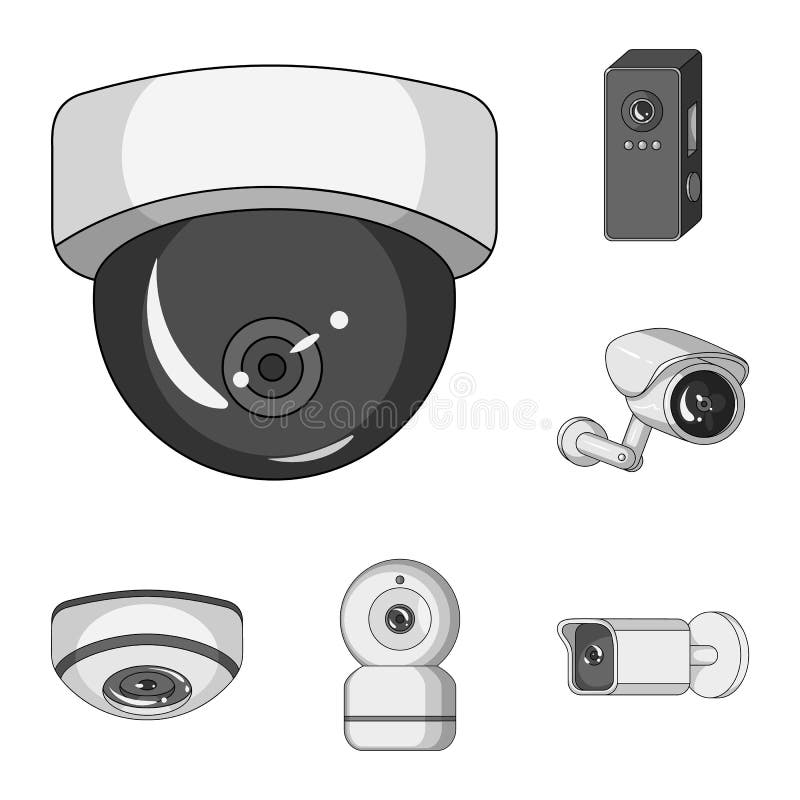 Vector Design of Cctv and Camera Sign. Set of Cctv and System Stock ...