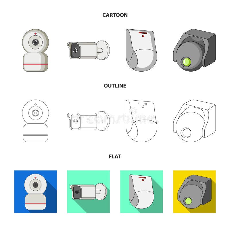 Vector Design of Cctv and Camera Sign. Set of Cctv and System Stock ...