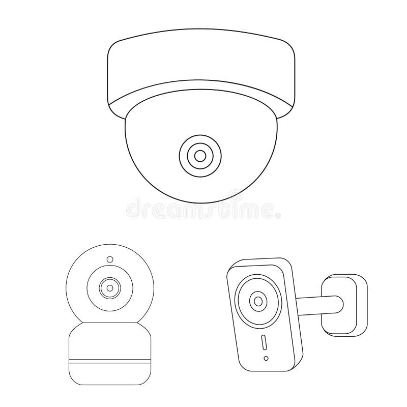Vector Design of Cctv and Camera Symbol. Collection of Cctv and System ...