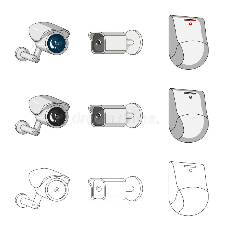 Vector Design of Cctv and Camera Symbol. Collection of Cctv and System ...