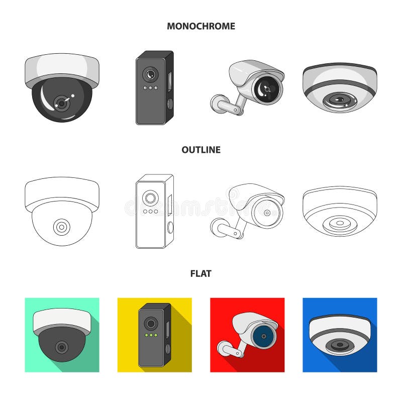 Vector Design of Cctv and Camera Symbol. Collection of Cctv and System ...