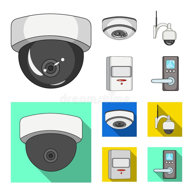 Vector Design of Cctv and Camera Symbol. Set of Cctv and System Stock ...