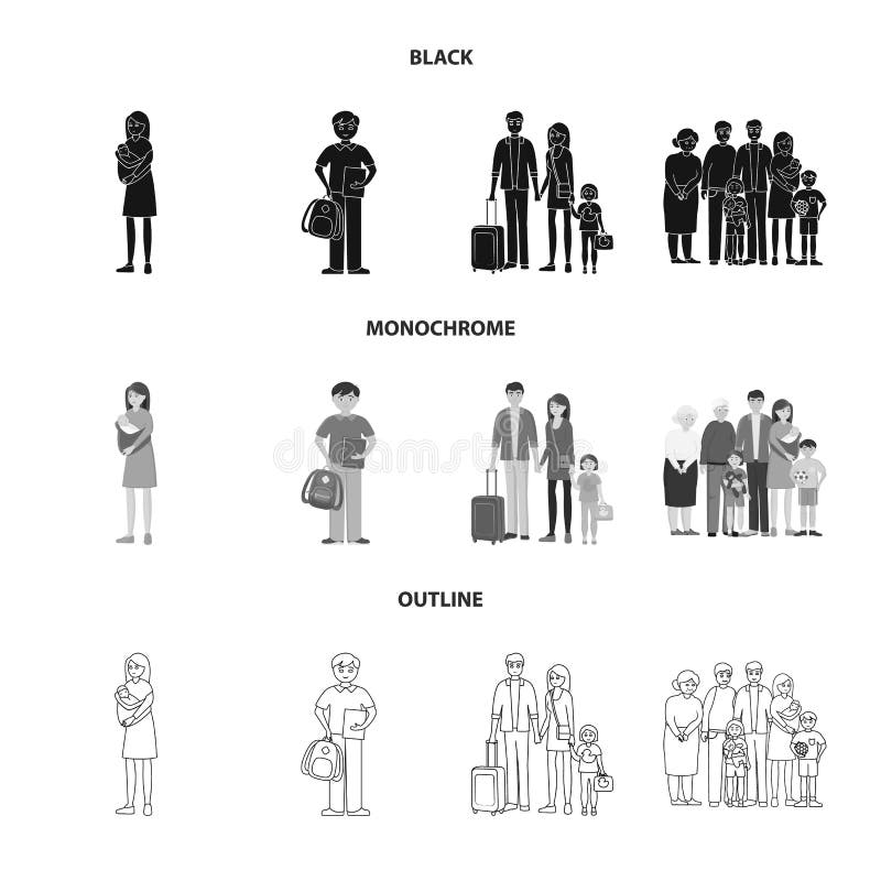 Vector Design Of Character And Avatar Icon Collection Of Character And