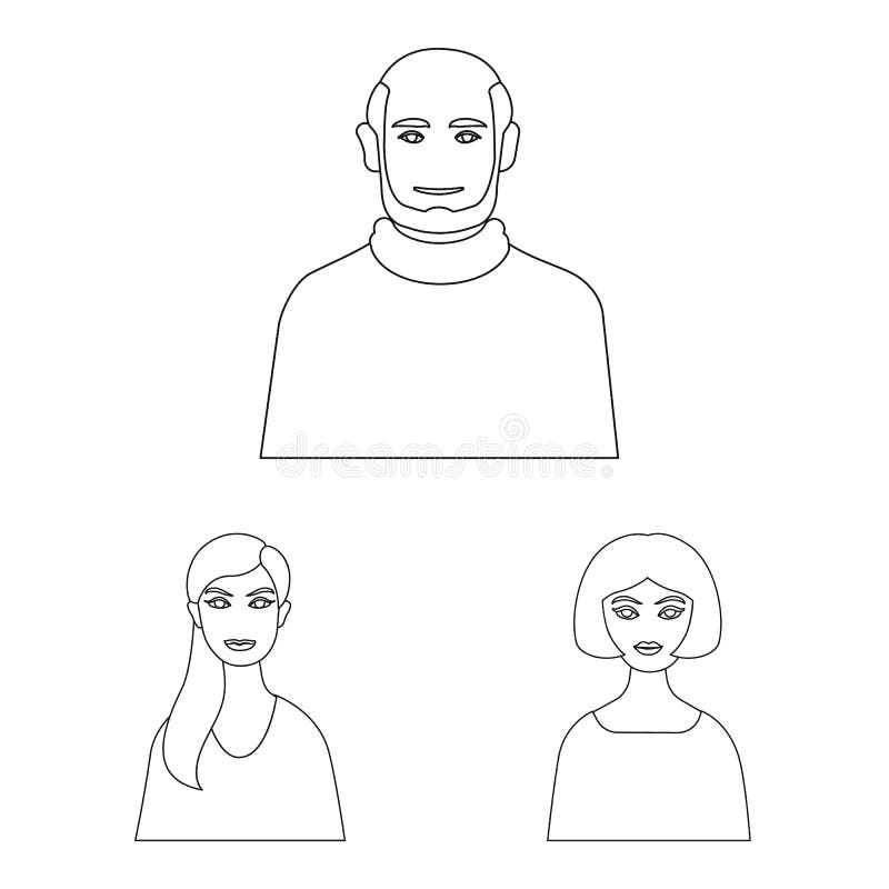 Isolated Object Of Character And Avatar Icon Collection Of Character