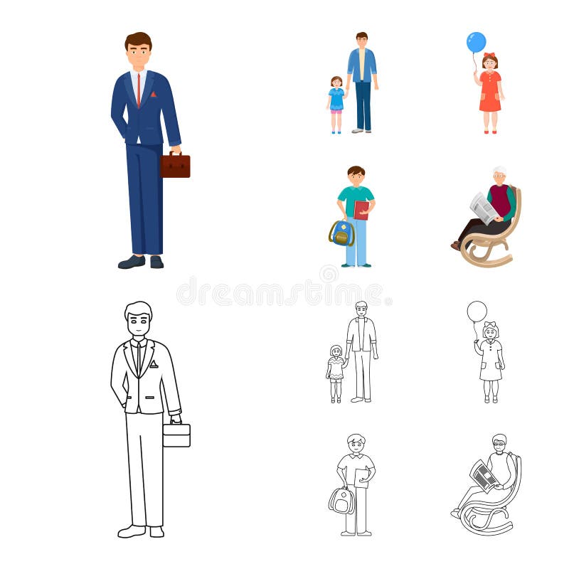 Isolated Object Of Character And Avatar Icon Collection Of Character