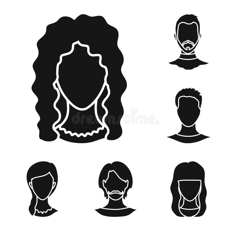 Vector Design of Character and Profile Icon. Collection of Character ...
