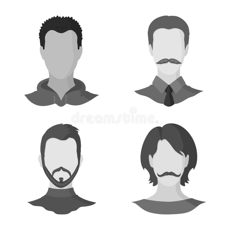 Vector Design of Character and Profile Icon. Set of Character and Dummy ...