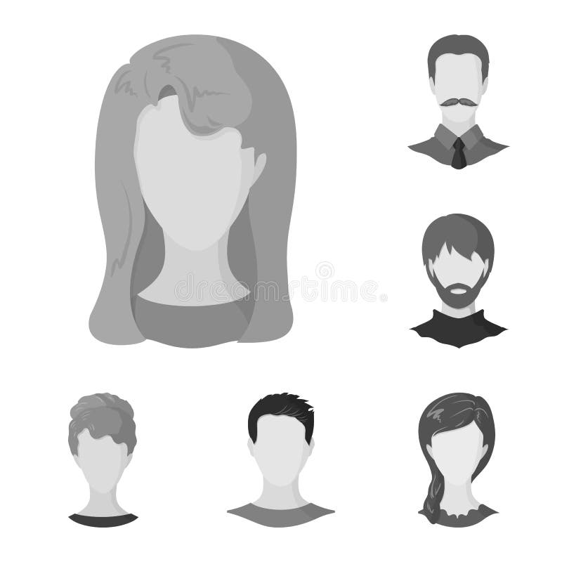 Vector Design of Character and Profile Logo. Collection of Character ...